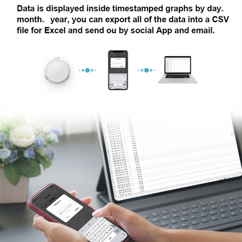 Mini WiFi Wireless Indoor Thermometer, Hygrometer & Data Logger, Smart ...