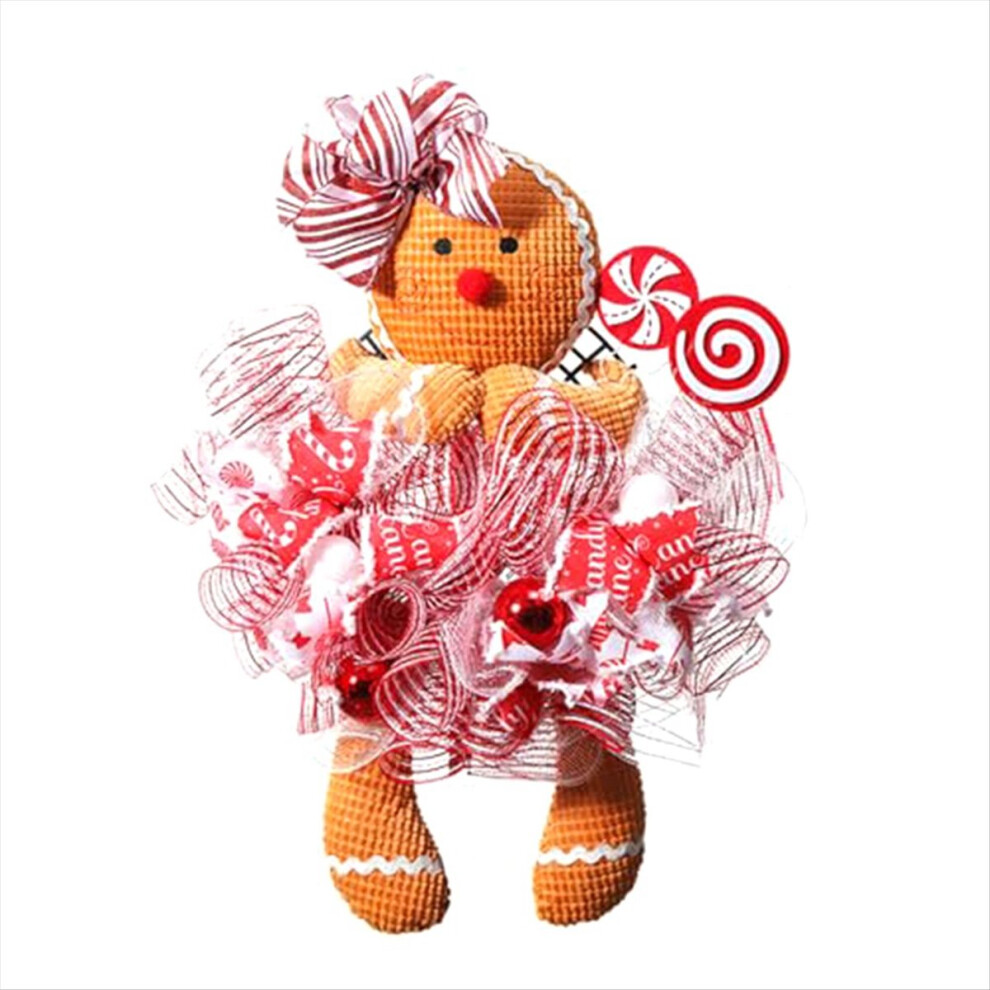 Gingerbread Man Wreath Cute Gingerbread Boy Front on OnBuy