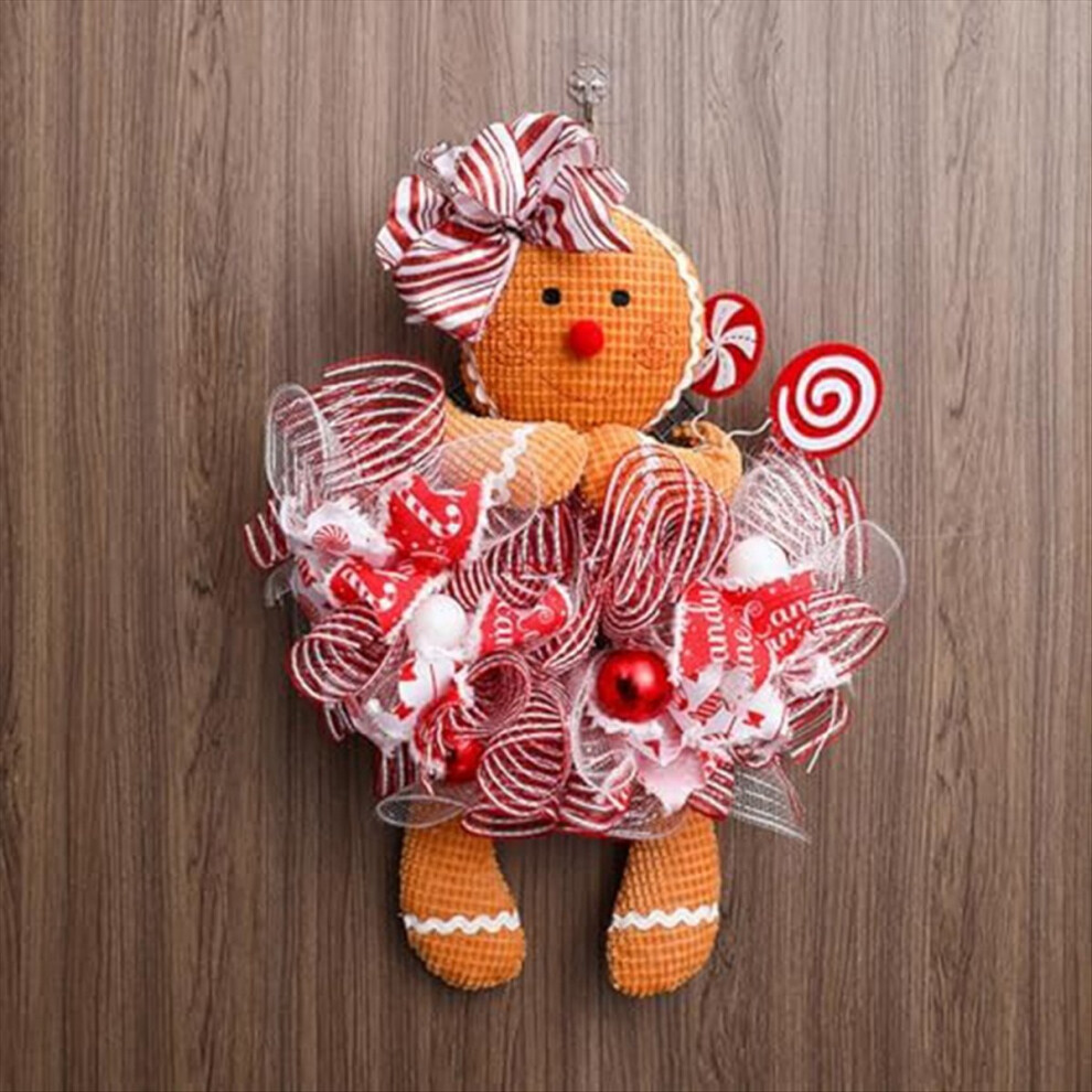 Gingerbread Man Wreath Cute Gingerbread Boy Front on OnBuy