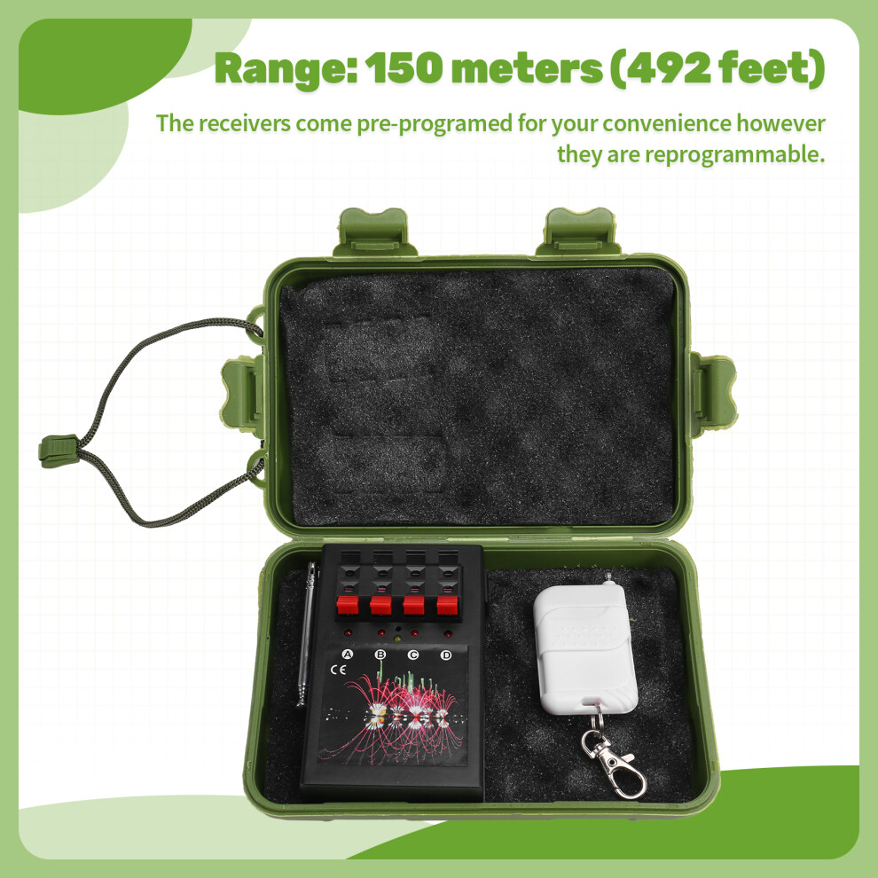 Firework Firing System 4CH Smart Wireless Remote Safety Igniter Electr ...