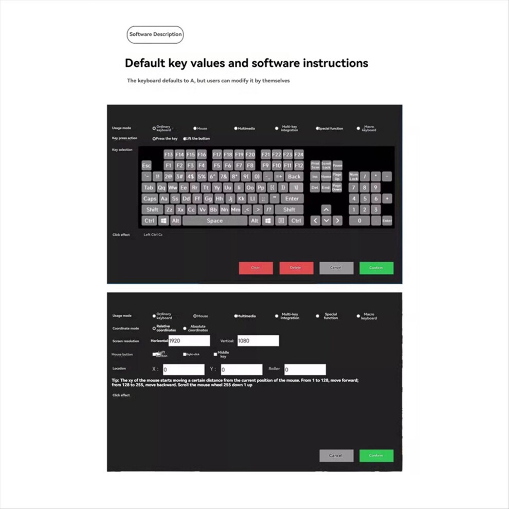 Mini 1-Key Keyboard One-Key Shortcut USB Custom Programmable Macro RGB ...