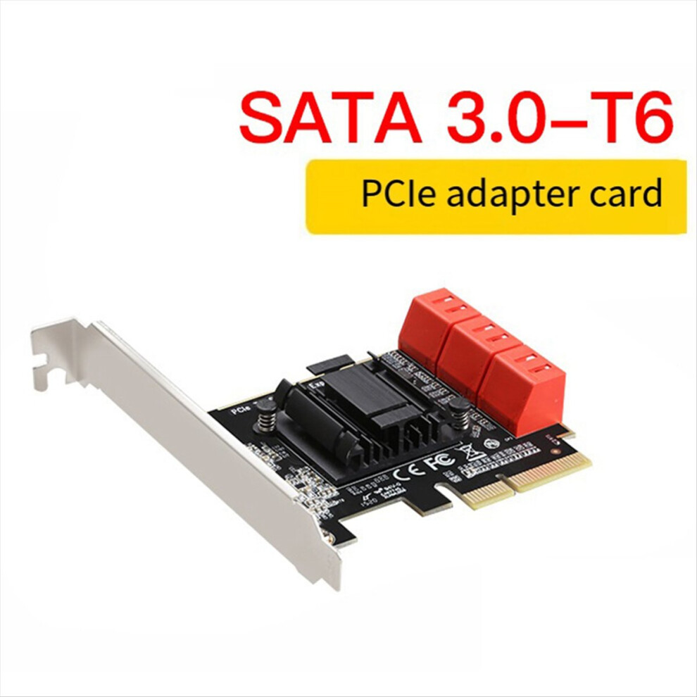 Rozširujúca karta PCIe 4x na 6 portov SATA3.0 6 Gbps adaptéra a radiča ...