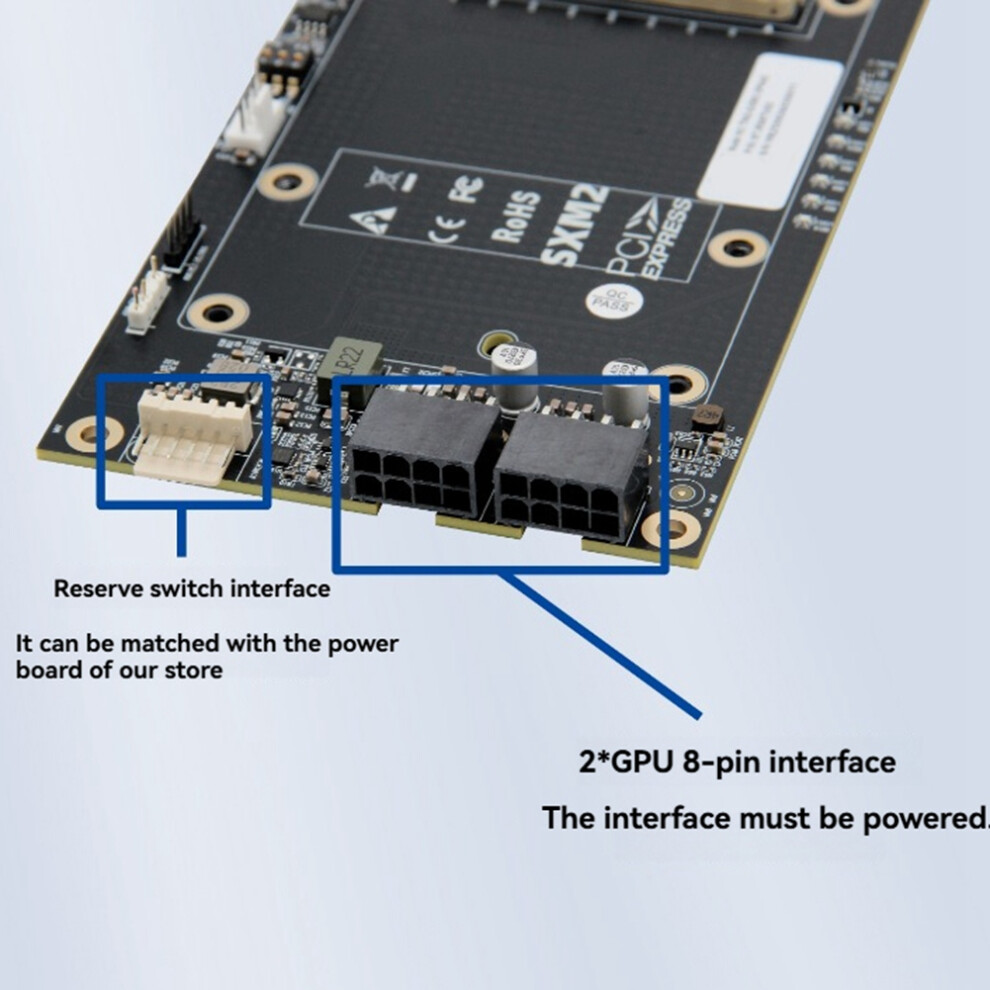 Adaptateur SlimSAS vers SXM2 V100 : carte mère SXM2 à simple ...