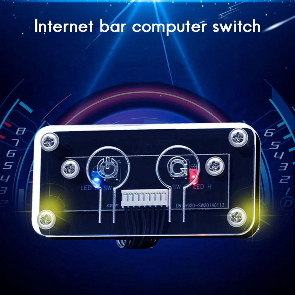 4X Desktop Computer Switch External Power Switch Power Button+Restart ...