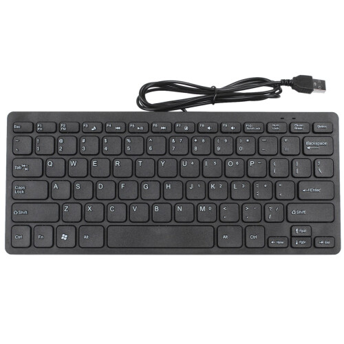 Clavier filaire 2X, ultra-fin, silencieux et compact, 78 touches, mini ...
