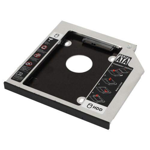 Plateau pour 2 disques durs SATA 9,5 mm universel (compatible SSD et ...