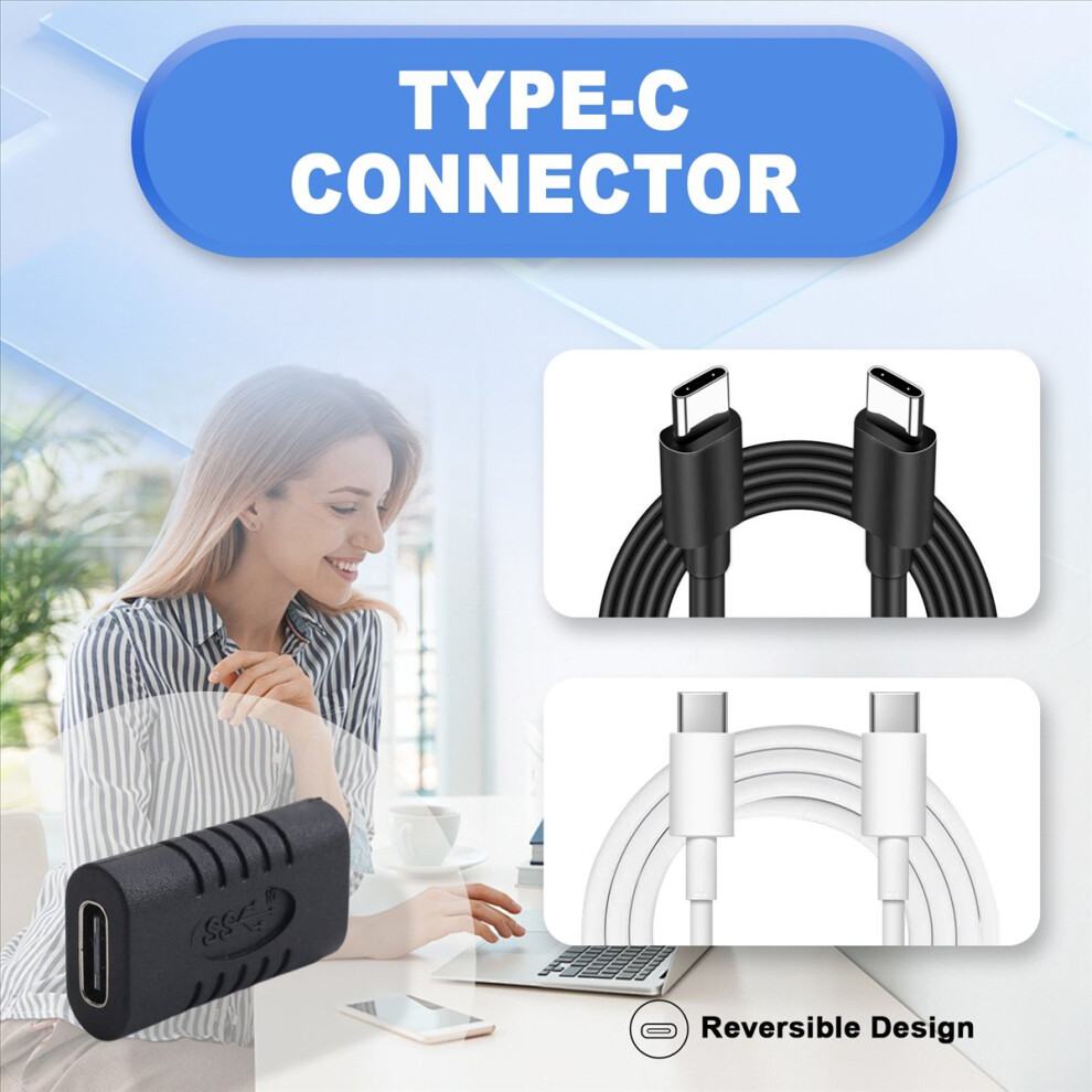 Adaptér USB C samica-samica typu C, priamy, malý adaptér USB-C ...