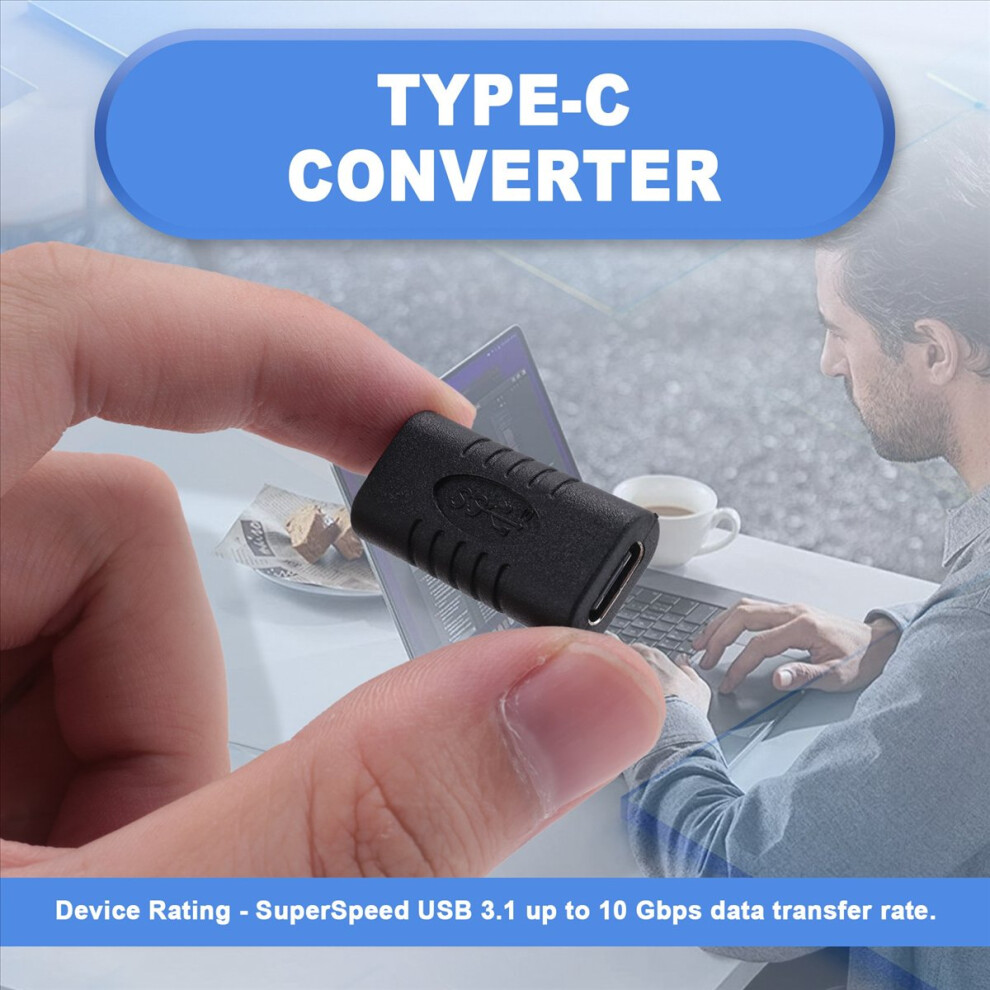 Adaptér USB C samica-samica typu C, priamy, malý adaptér USB-C ...