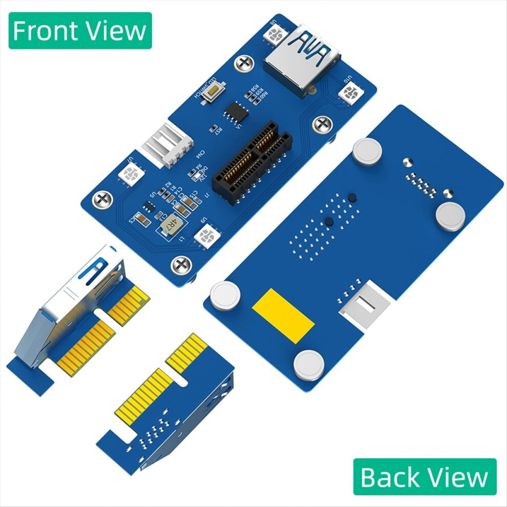 2-in-1 PCI Express PCI-E 1x auf 1x/4x/8x/16x Riser-Karte mit ...