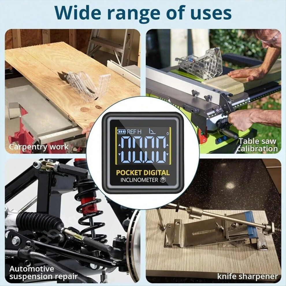 Mini rapporteur d'angle numérique rechargeable avec niveau à bulle et ...