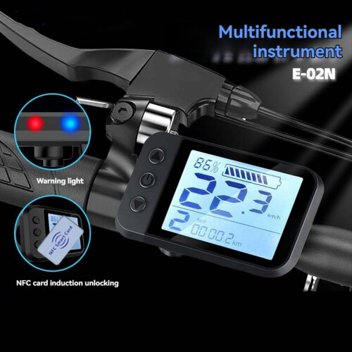 48V E-02N LCD Display Meter Electric Bike LCD Display with SM Plug ...