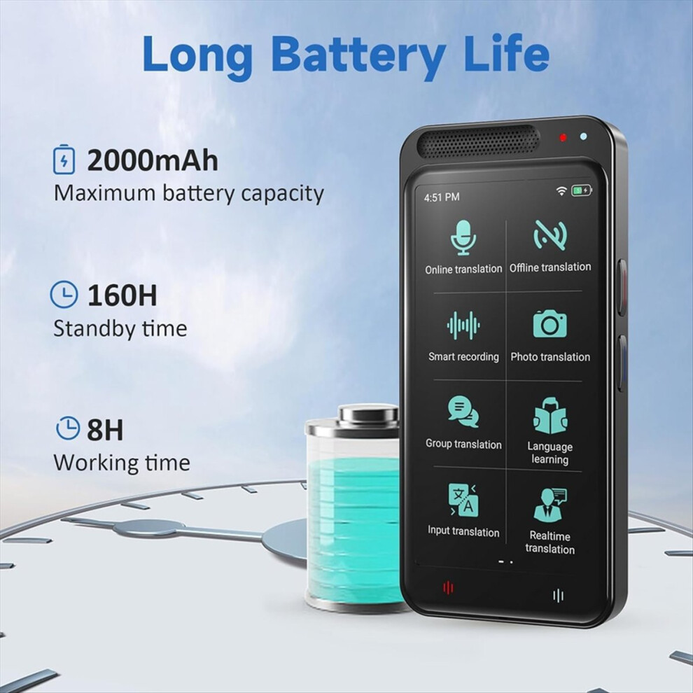 138 Language Translator Device with Two-Way Instant Translation, 4 ...