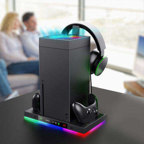Cooling Fan Stand&Charging Station for Console Controller with RGB ...