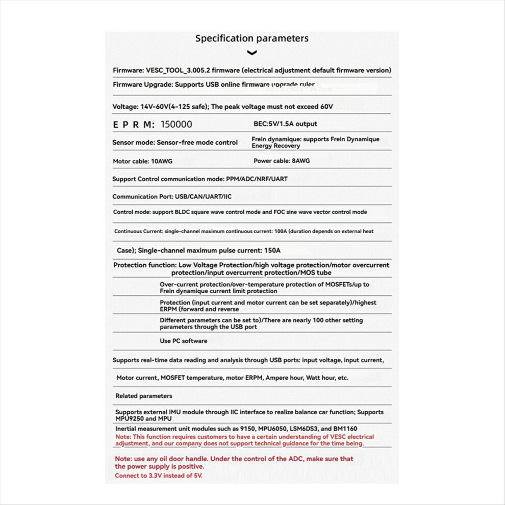 Mini V6.8 100A Brushless Motor Controller con dissipatore di calore on ...