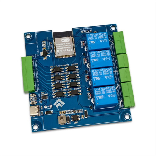 ESP32 Modbus 4 csatornás relé modul 9-24V C típusú RS485 WIFI Bluetooth Modbus támogatással on OnBuy
