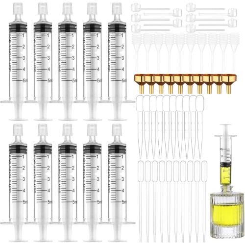 60 Pcs Perfume Refill Tool Kit Perfume Dispenser Transfer Kit for ...