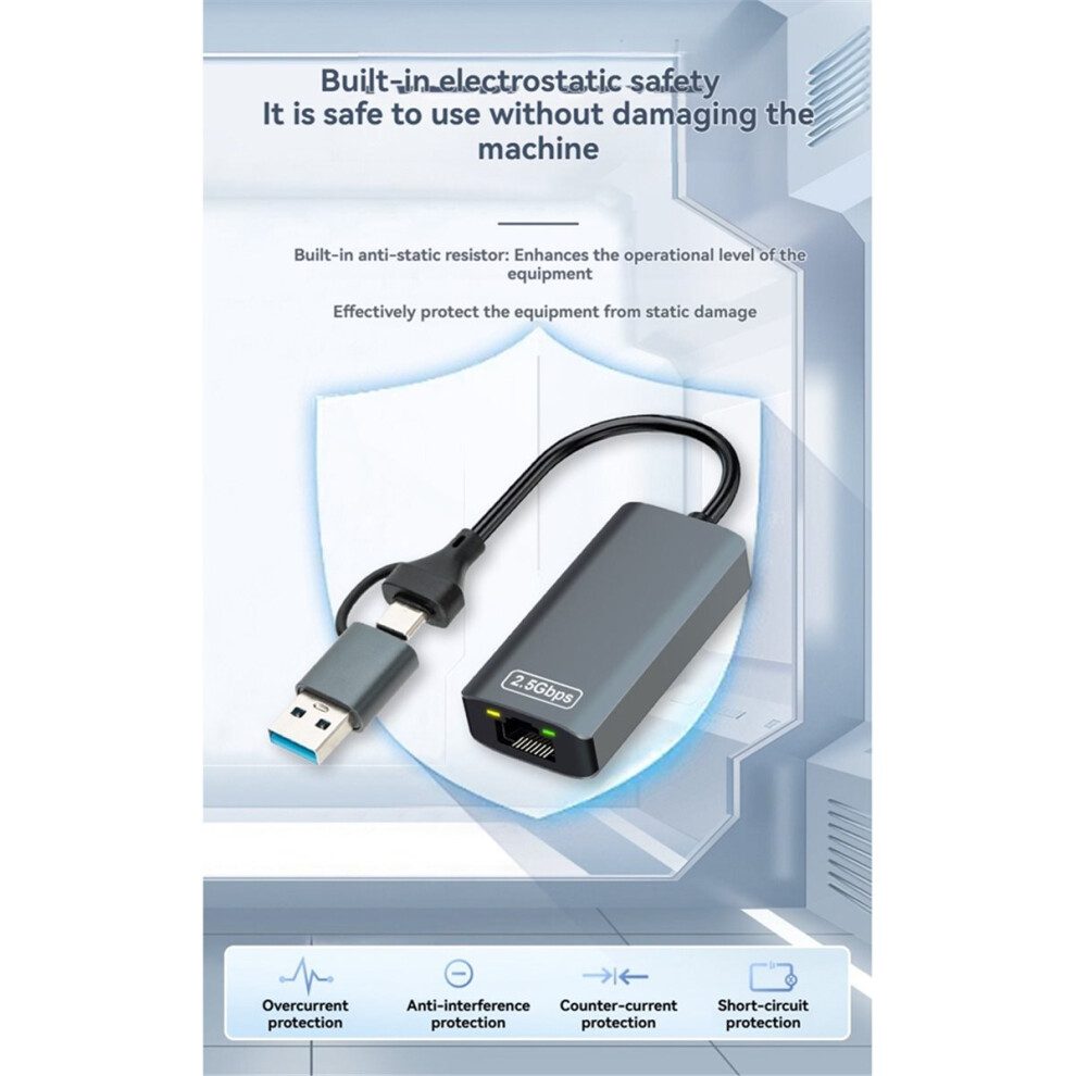 Μετατροπέας Ethernet 2500Mbps USB 3.0/Type C σε RJ45 2.5G, Hub για ...