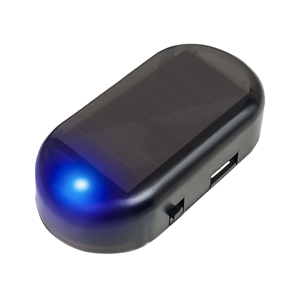 (blue light) Black UniversalSolar Security Warning Light For Various ...