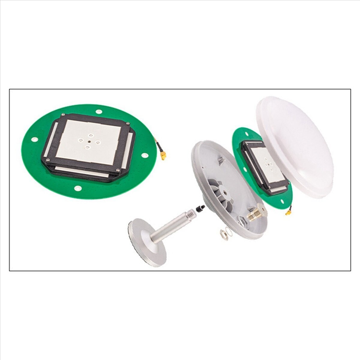 Antena GPS GNSS RTK de alta precisión 4X ZED-F9P Antena GPS Antena CORS ...