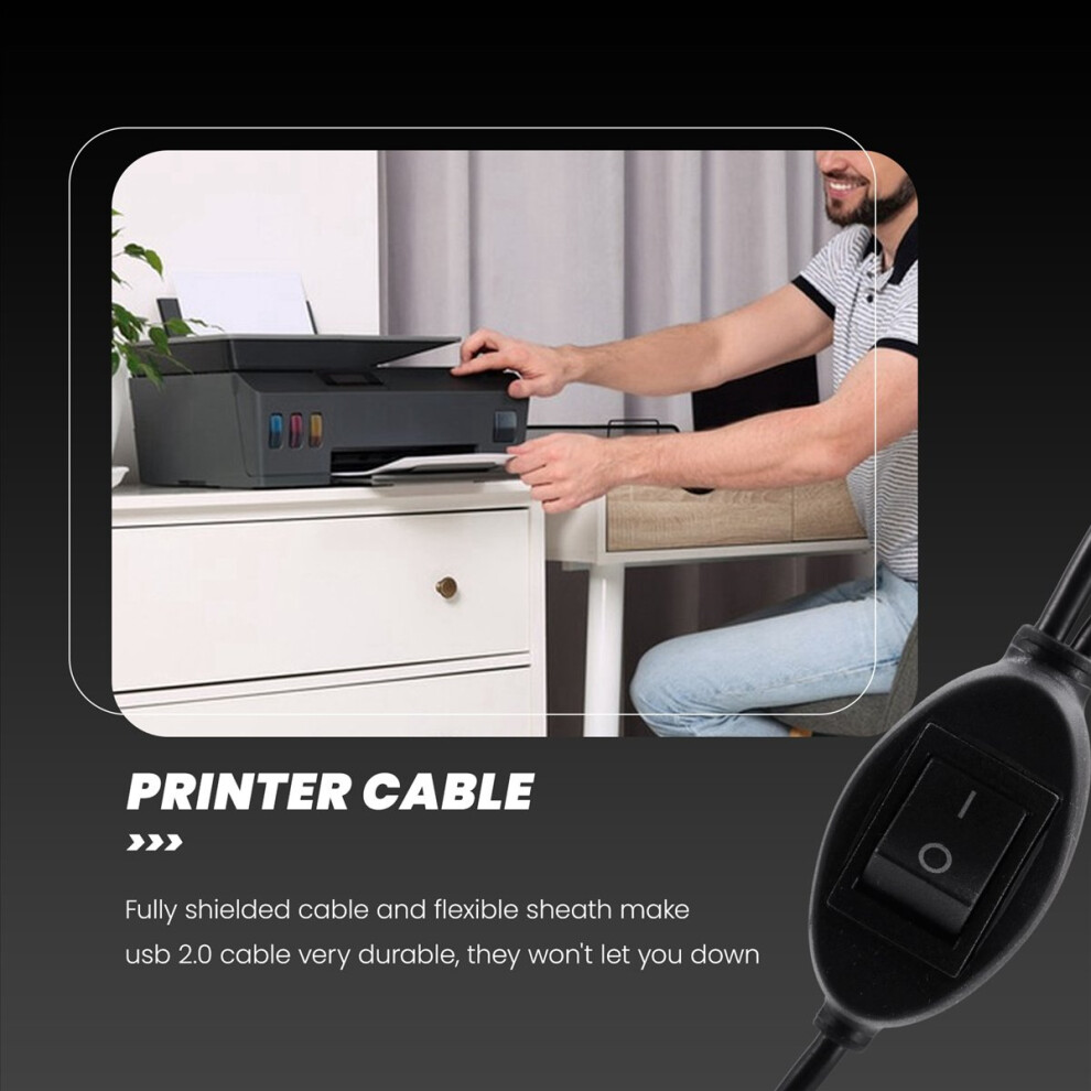 2 in 1 Printer Cable USB A to B Male to Male Printer Cable for Printer ...