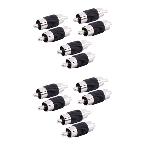 Straight AV Male to Male Connectors Couplers Adapters 12 Pcs on OnBuy