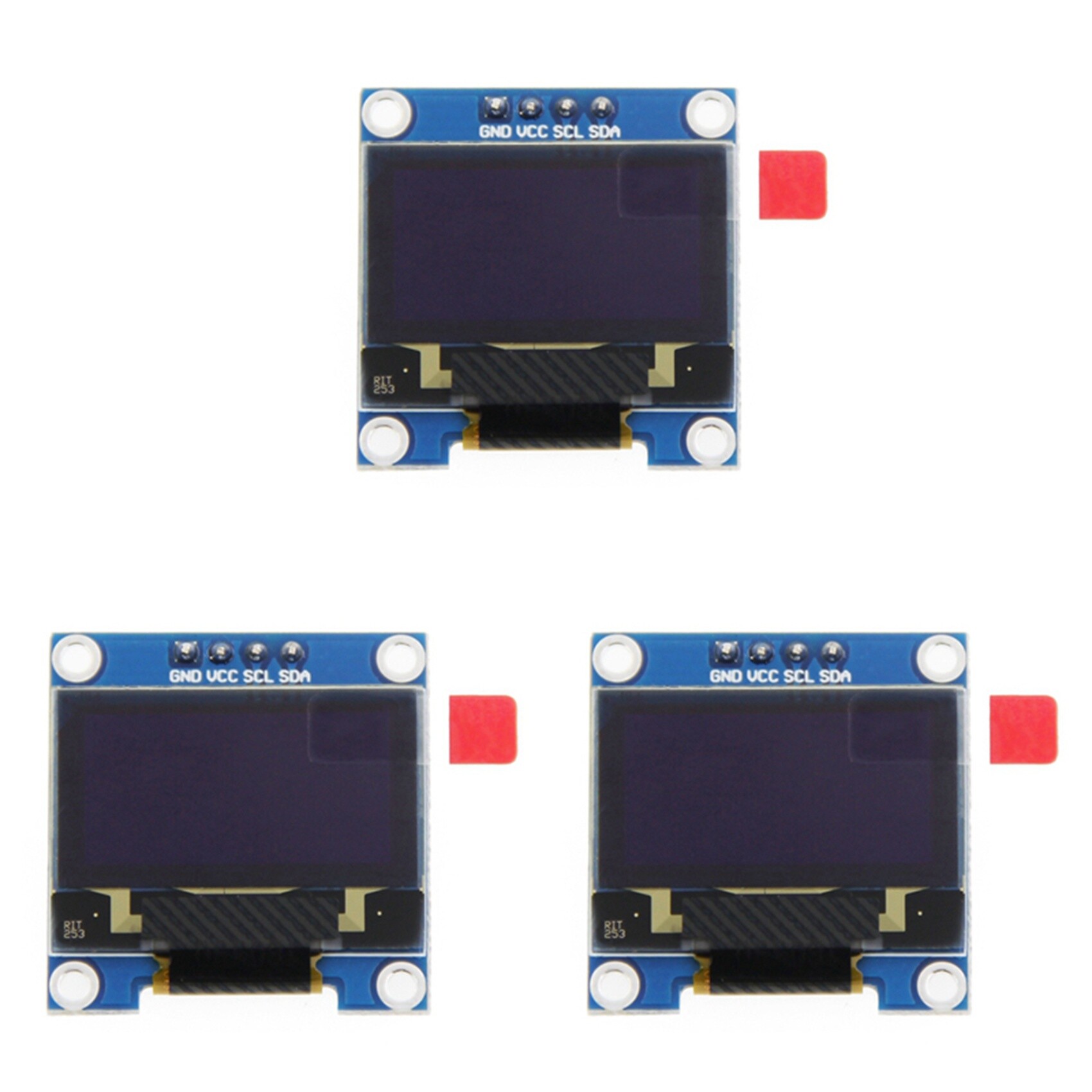 3X 0.96 Inch IIC I2C Serial GND 128X64 OLED LCD LED Display Module for ...