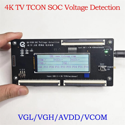 QK-TCON SOC 4K TV Motherboard Logic Board Voltage Detection VGL VGH ...