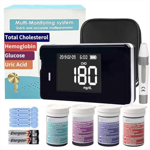 Hemoglobin Tester Kit, Tester, Cholesterol Test Uric Acid Contains a ...