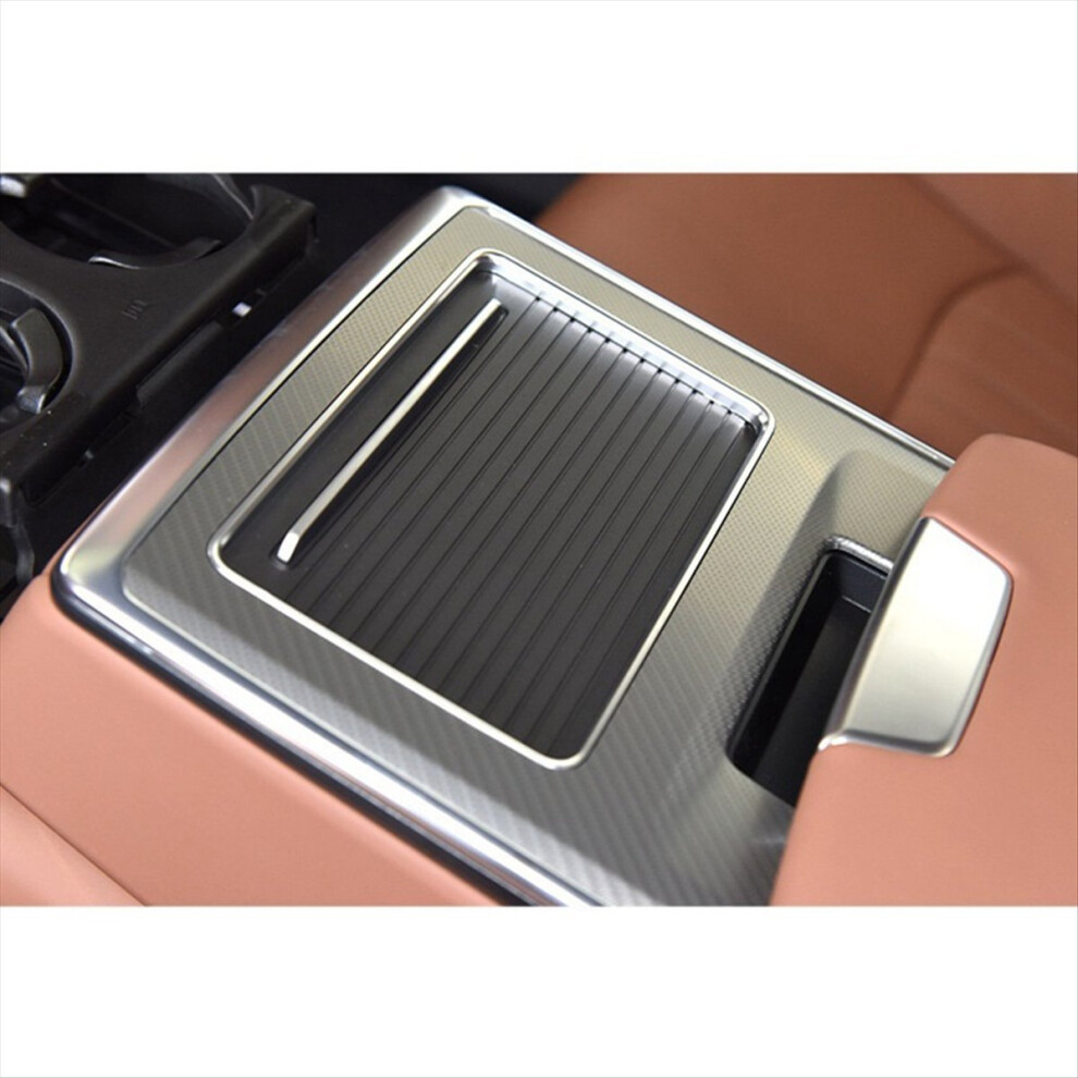 Car Rear Dash Armrest Box Cover Plate Cup Holder Pull Curtain for A6L ...