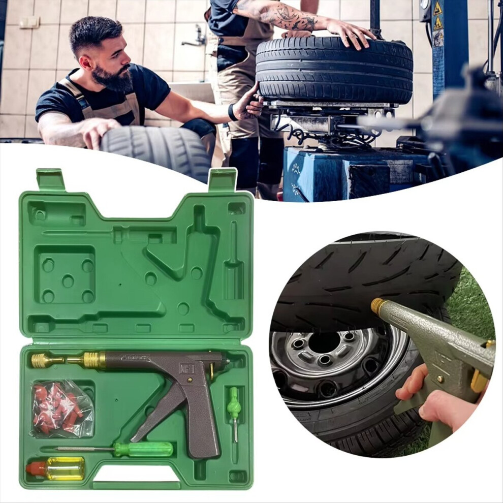 Auto Bike Repair Tire Plug Kit Portable Puncture Motorcycle Vacuum Tool Car Block Air Leaking on ...