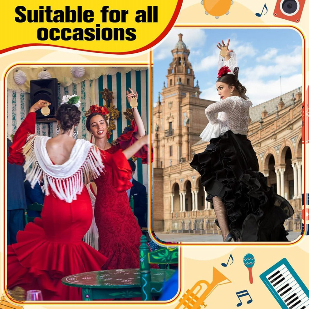 castañuelas españolas tradicionales de flamenco, instrumento musical de ...