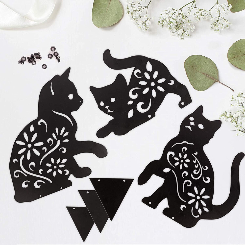 Charmante statue de chat pour jardin, construction en métal durable ...