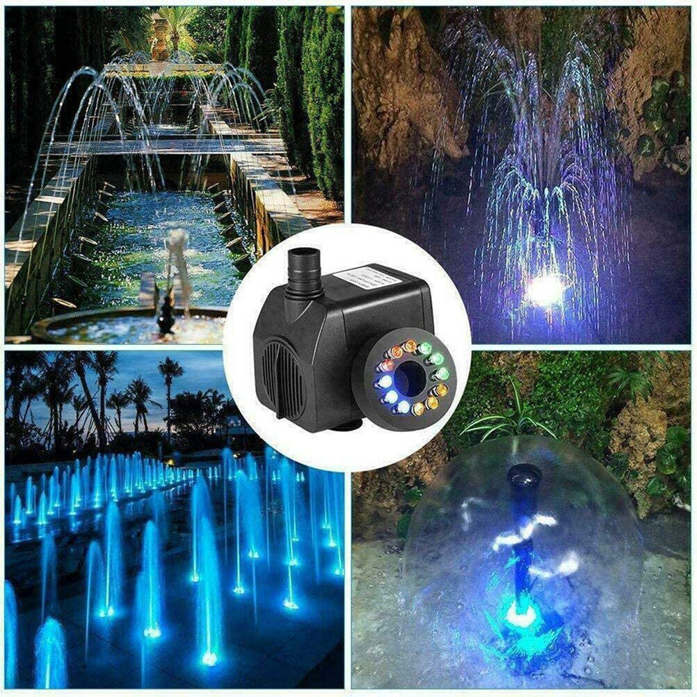 Pompe à eau submersible avec éclairage LED, micro-pompe ultra ...