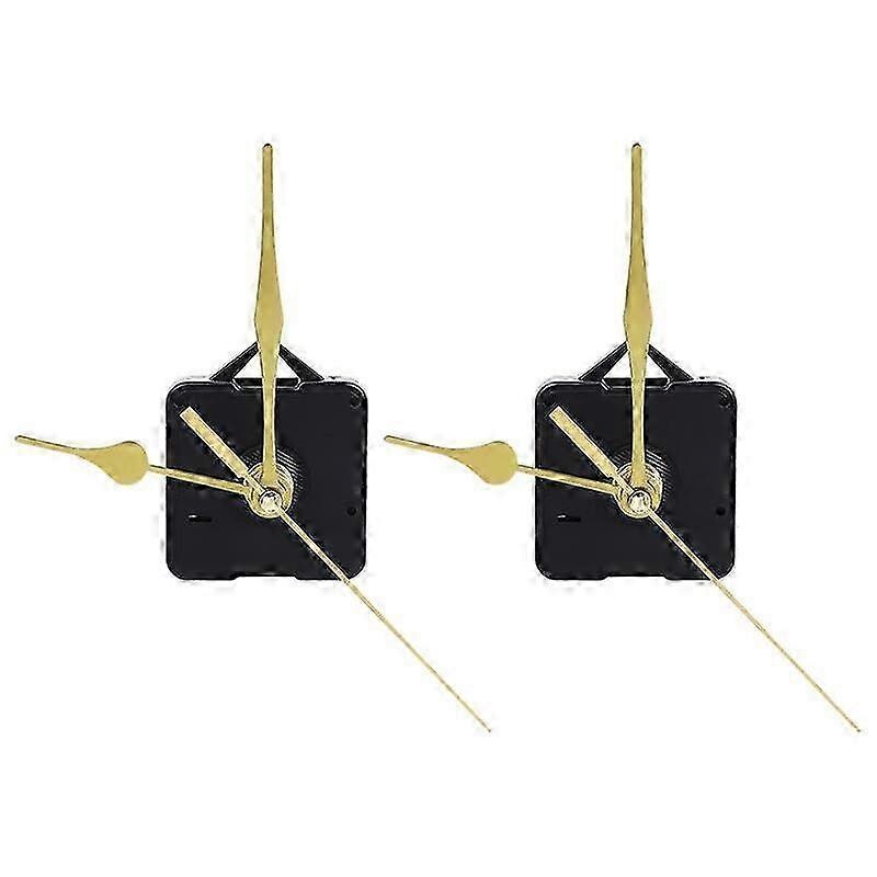 2 Pack Silent Quartz Clock Movement Silent Clock Mechanism Long Shaft ...