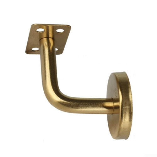 Stainless Steel Stair Handrail Brackets, Wall Mounted, Golden Finish ...