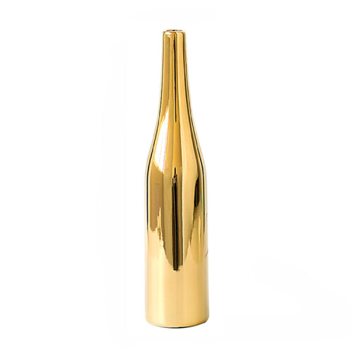 Vase décoratif, céramique dorée, robuste et stable, finitions soignées ...