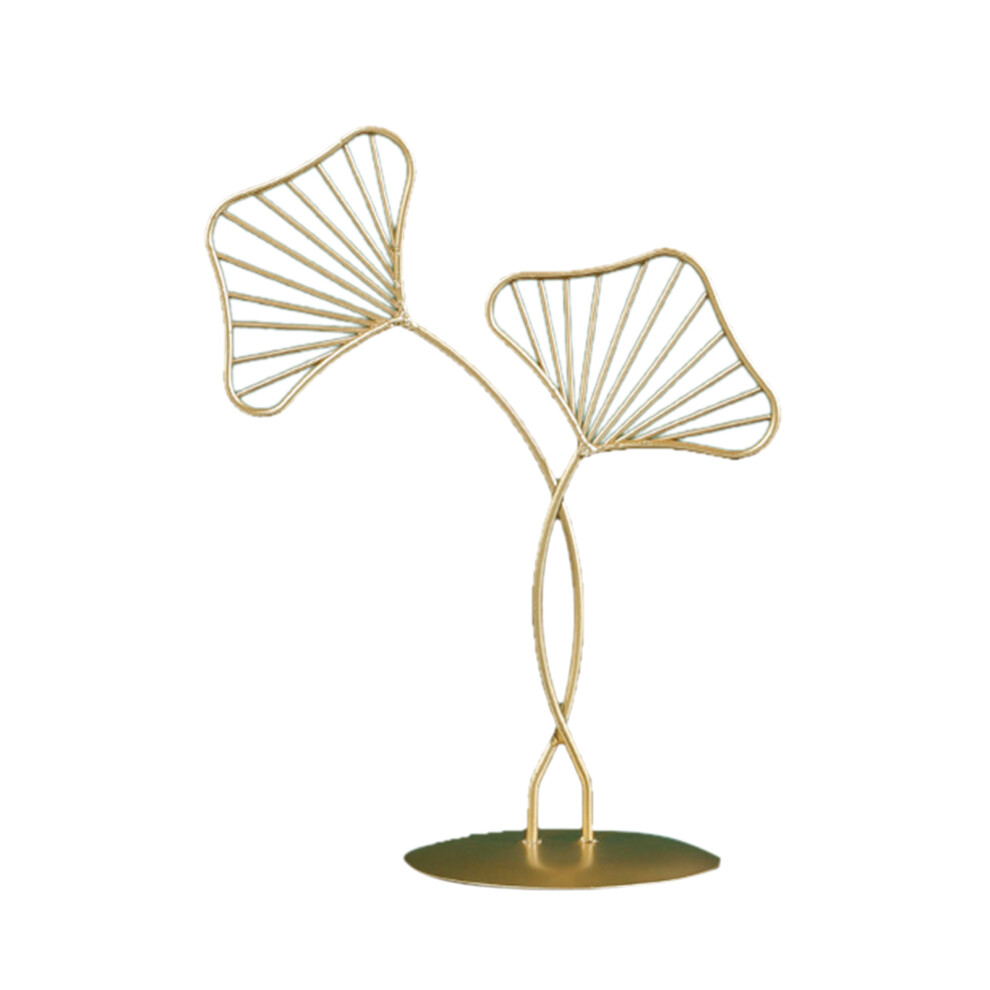 Squisita fattura, ornamenti a forma di foglia di ginkgo dorata, moderni ...