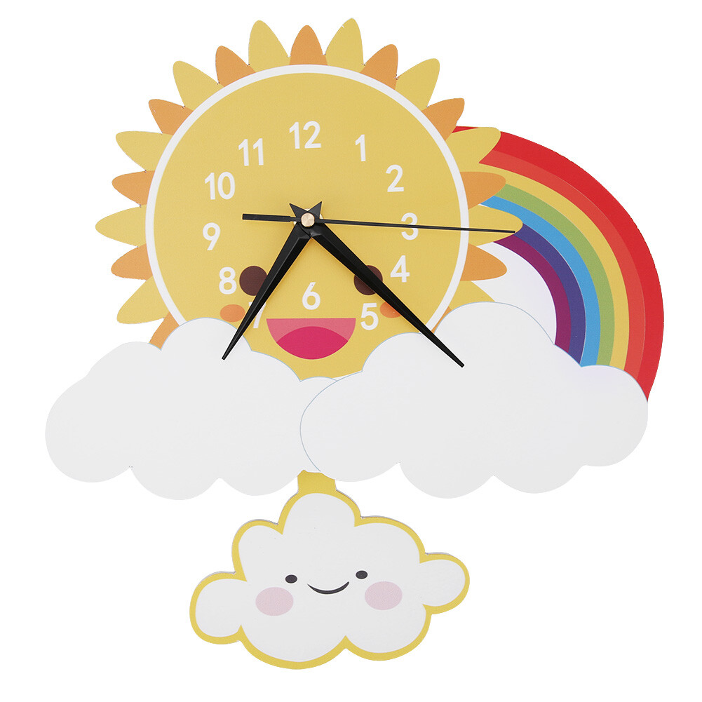 Reloj de pared moderno con péndulo, forma de dibujos animados ...