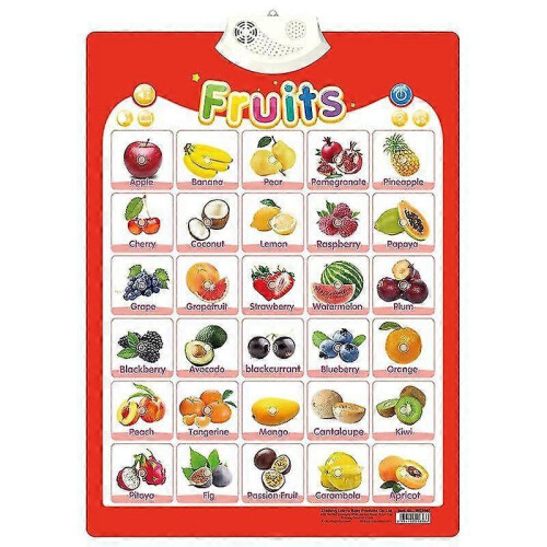 (Fruit 945) Electronic Wall Chart Interactive Alphabet Toddler ...