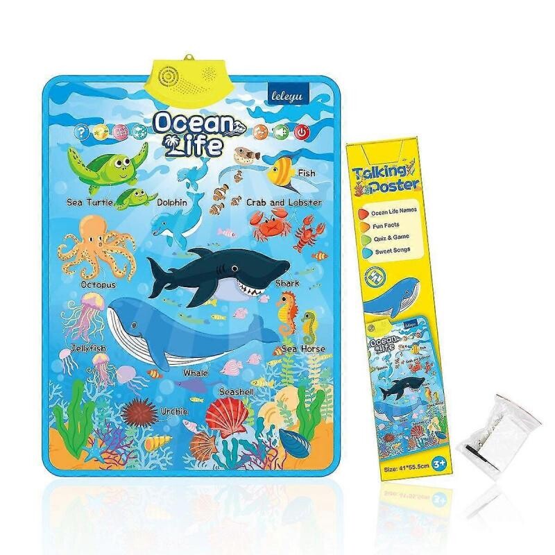 (Ocean) Electronic Wall Chart Interactive Alphabet Toddler Preschool ...