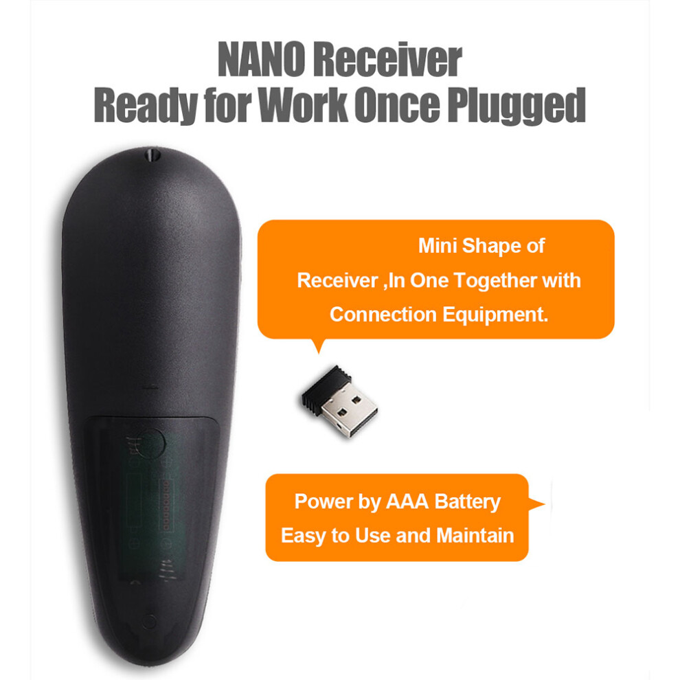 G30S Voice Air Mouse Universal Remote Control 33 Keys IR Learning Gyro ...