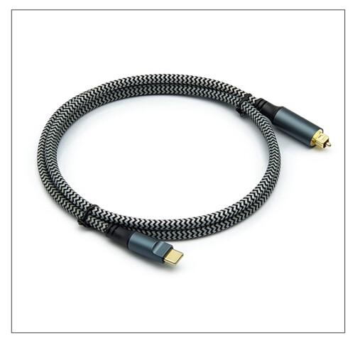 Cable de audio óptico USB-C trenzado con conector chapado para barras ...