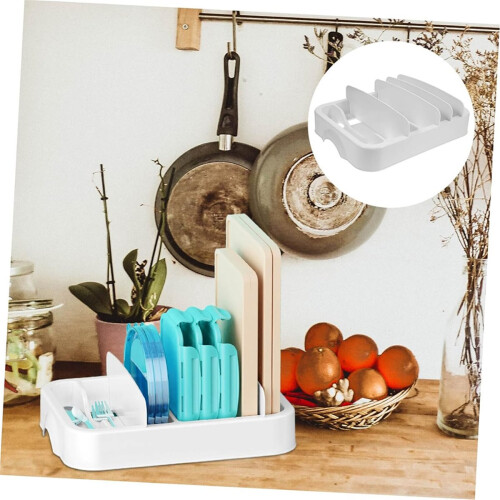 Organizer Tray Cutting Board Holder with Removable Compartments for ...