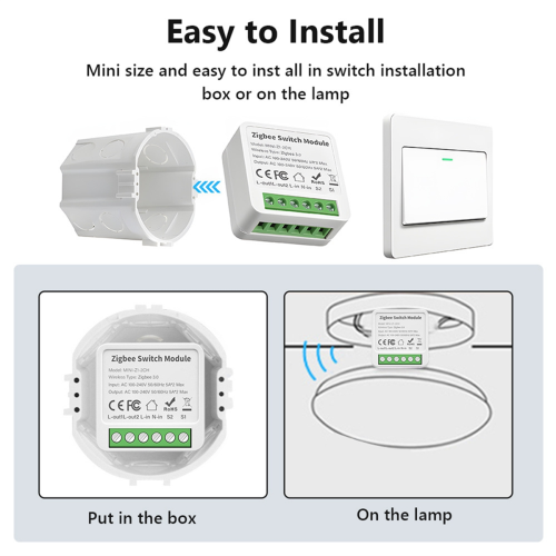 ZigBee Relay Switch Module 4 Channels AC100-240V on/Off Switch Smart ...