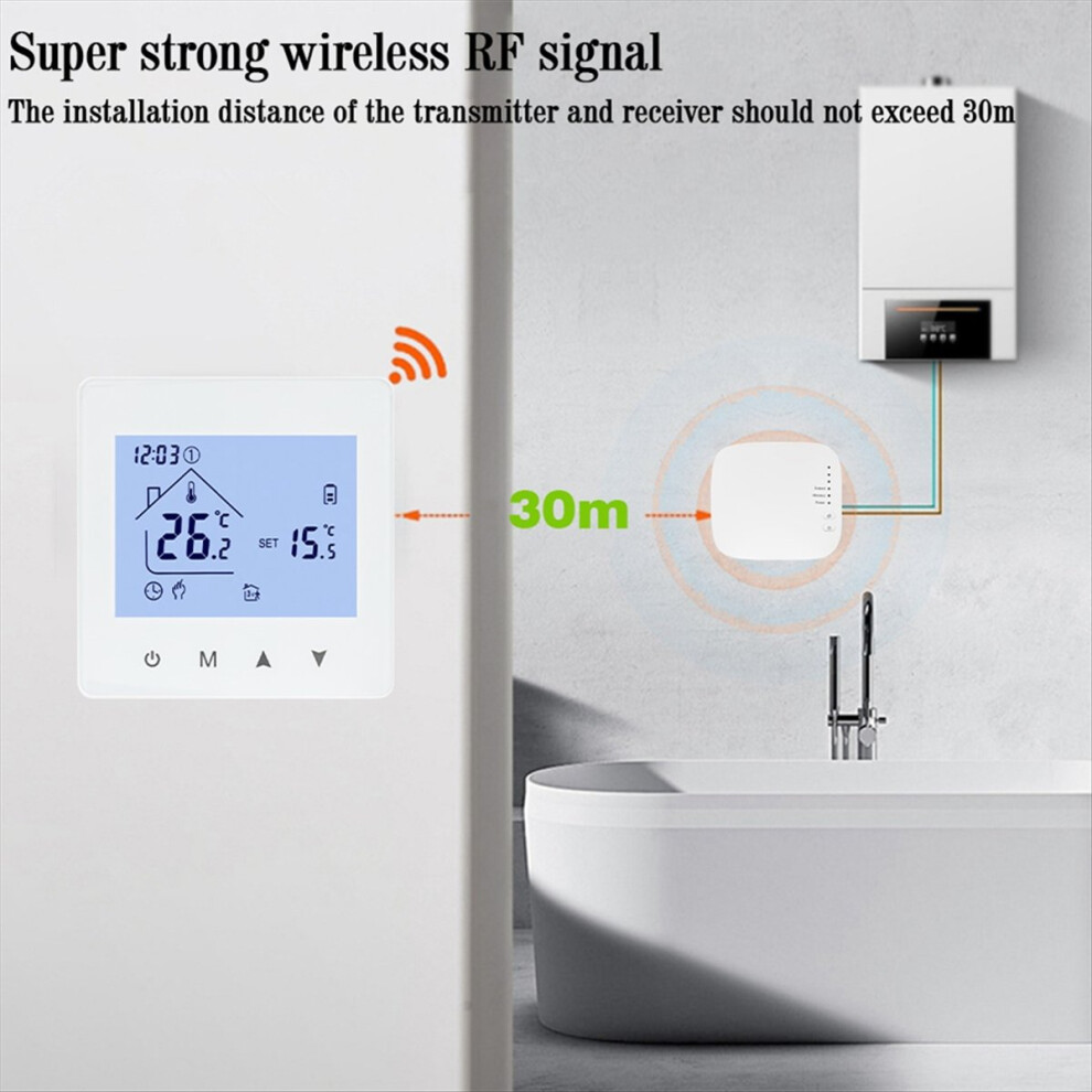 Smart Wireless Room Thermostat for Gas Boiler Heating Touch Screen ...