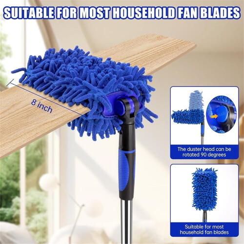 Ceiling Fan Cleaner Duster with 80inch Extension Pole, Flexible ...