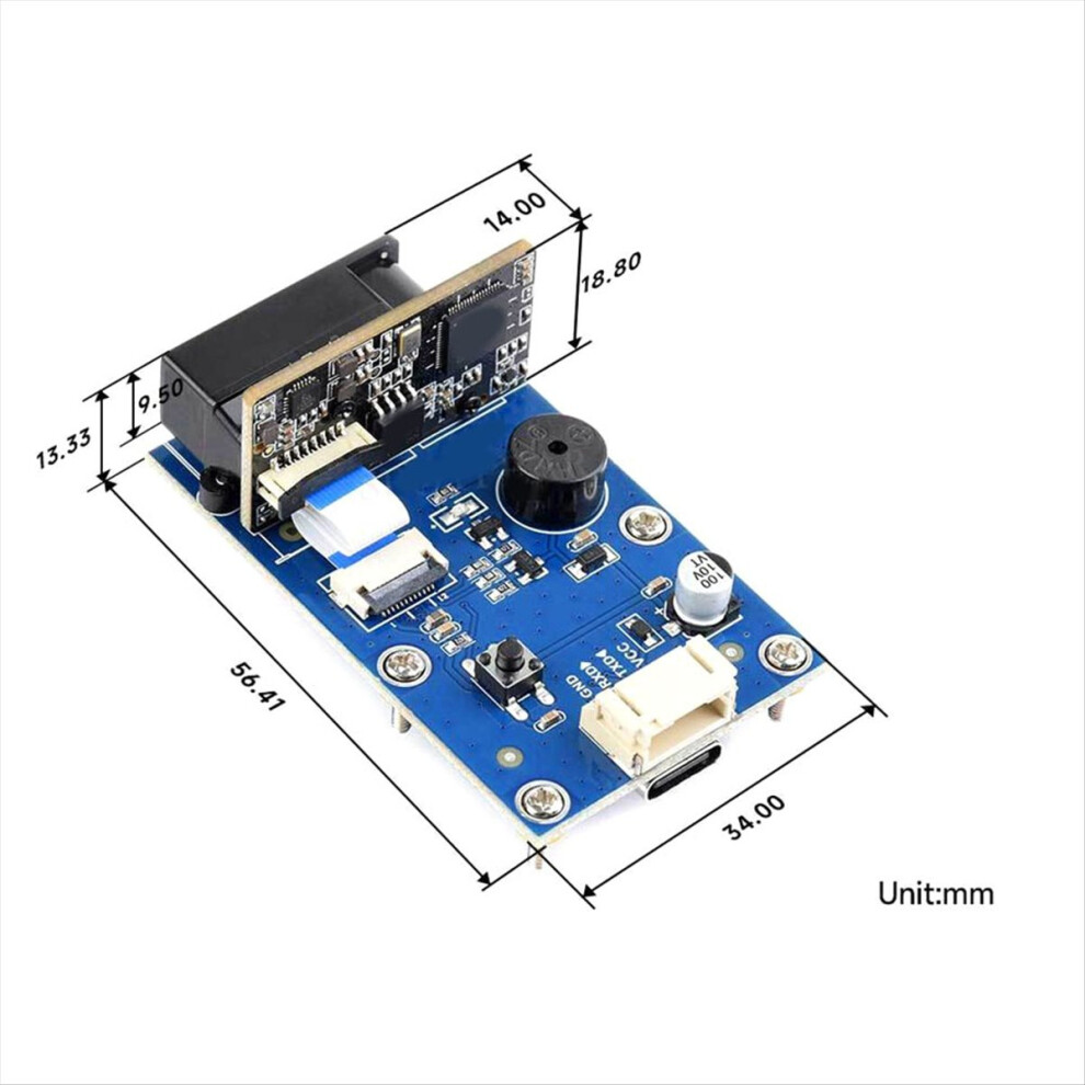 Barcode Scanner Module QR Code Recognition USB/UART Interface Compact ...
