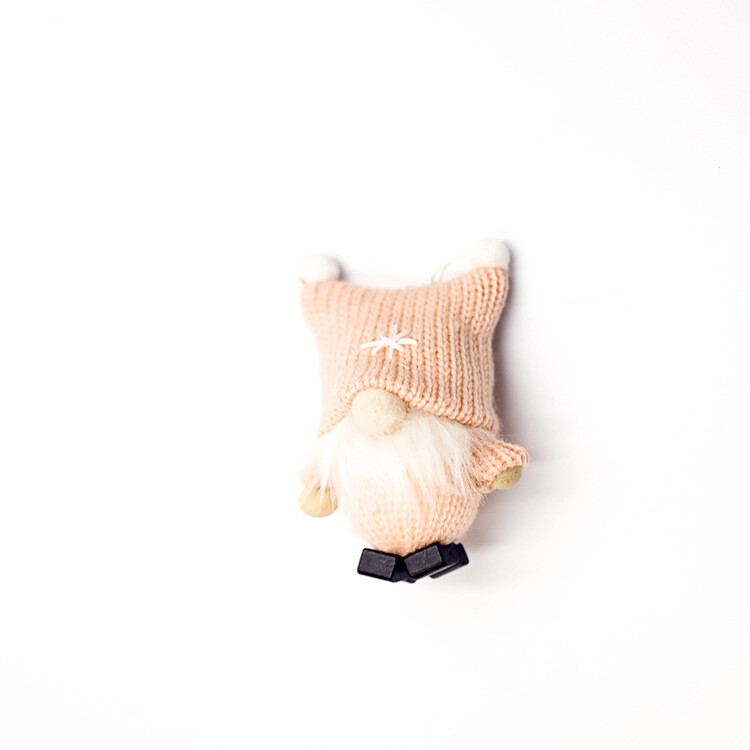 Ornements de gnomes suspendus de belle facture, en bois et tricotés ...