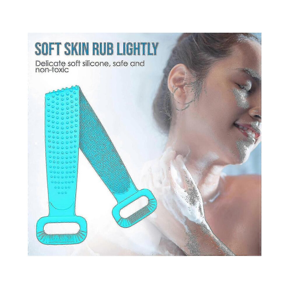 Extra Long 90cm/36inch Silicone Back Scrubber for Shower, Double Sided ...