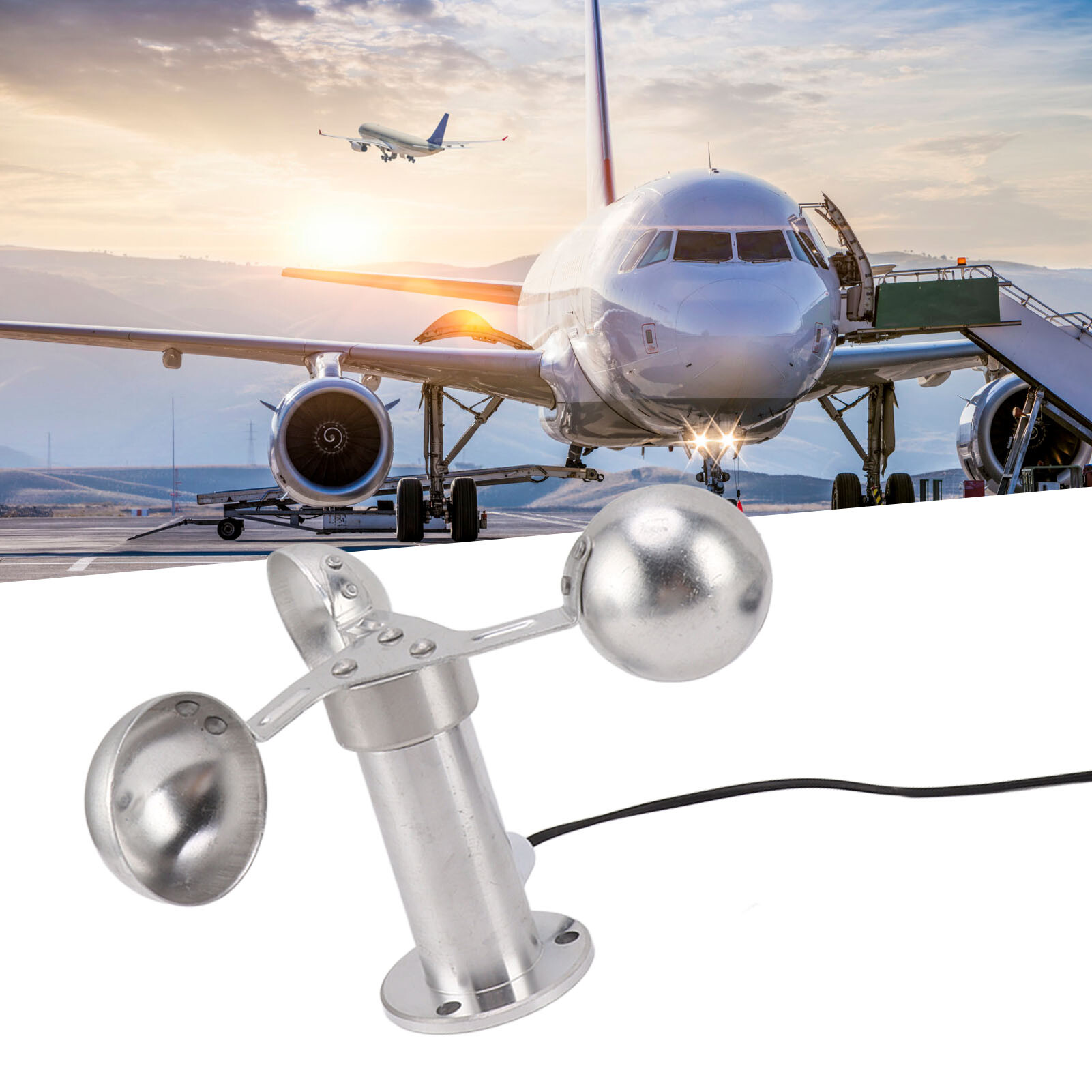Anemometer-Windgeschwindigkeitsmesser, einfache Installation, 3-Tassen ...